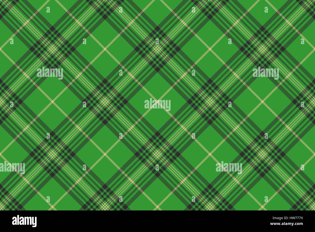 Seamless plaid green tartan check fabric texture. Vector illustration ...