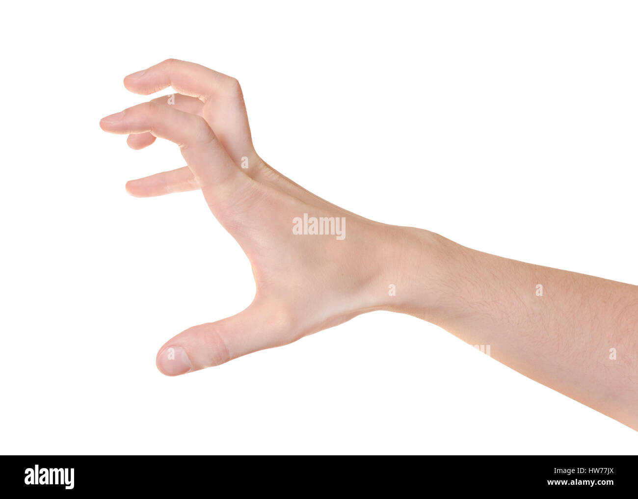 Scary hand gesture isolated on white Stock Photo - Alamy