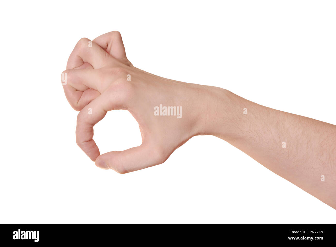 Hand gesture isolated on white background Stock Photo - Alamy
