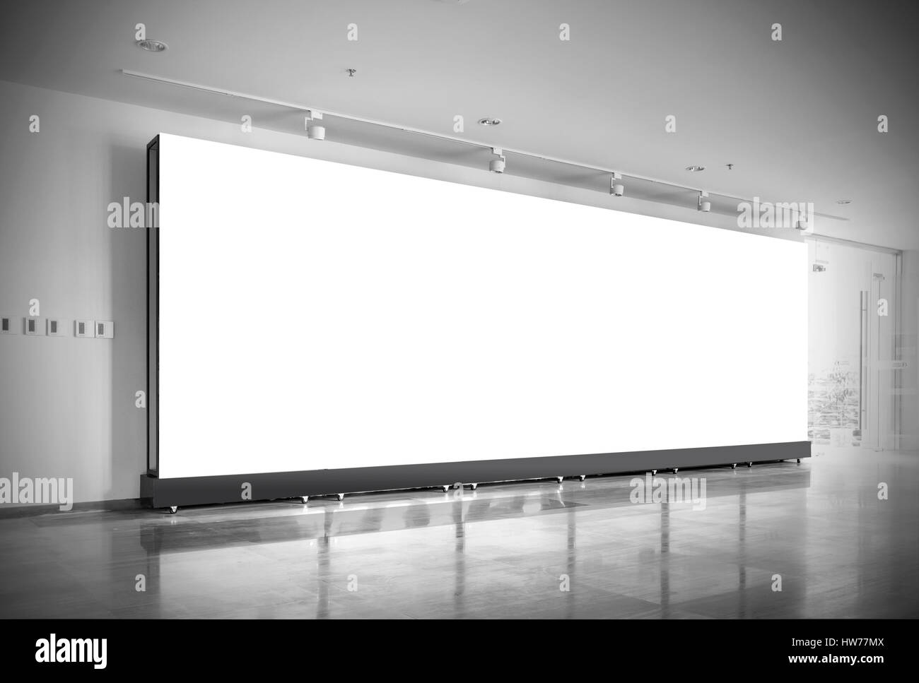 Blank billboard in metro station Stock Photo - Alamy