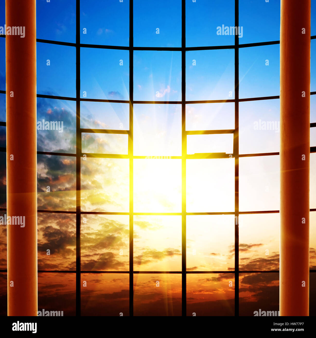 image of windows in morden office building Stock Photo - Alamy