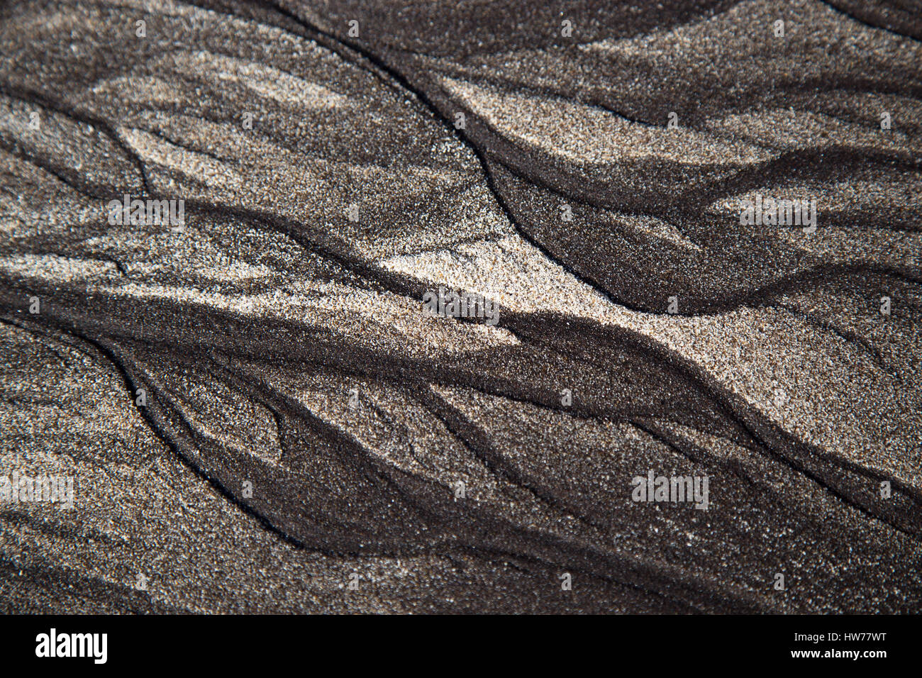 Incredible sand "paintings" made by the ocean. Ebb Tide and the black ...