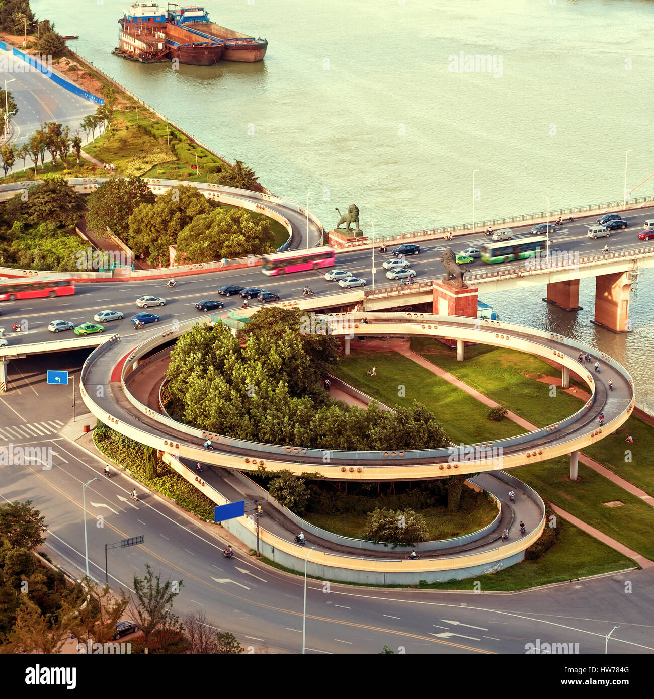 The curve of the eye bridge winding Stock Photo - Alamy