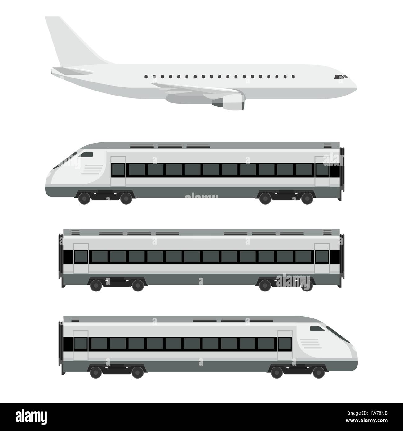 Passenger jet side view Stock Vector Images - Alamy