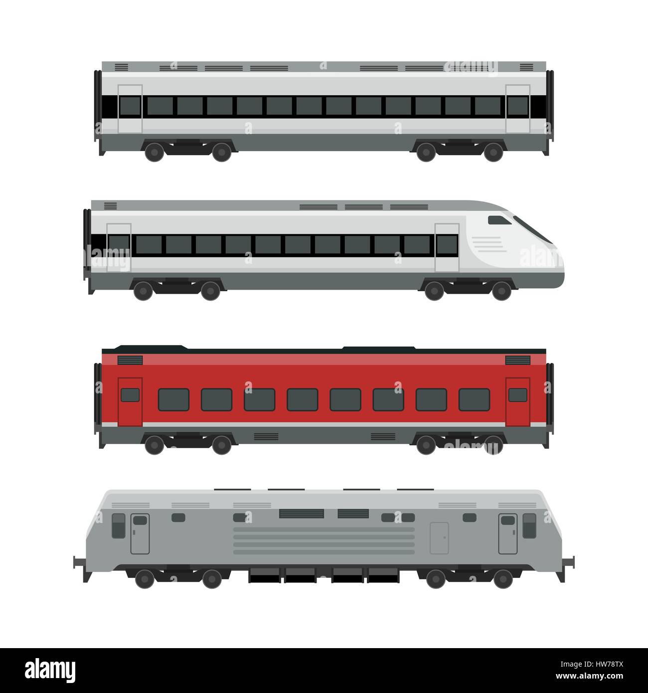 Railway train illustration side view hi-res stock photography and ...