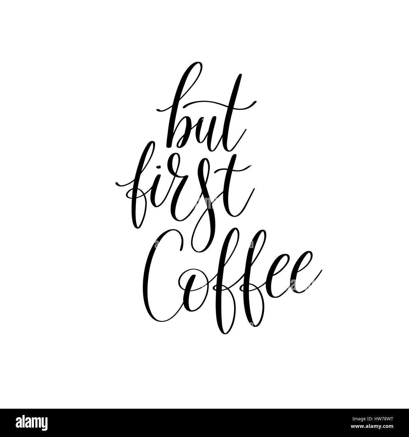 Coffee menu lettering latte Cut Out Stock Images & Pictures - Alamy