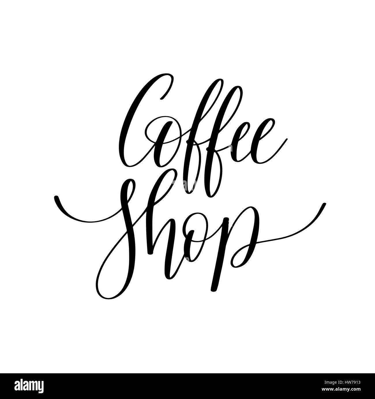 Black white hand written lettering hi-res stock photography and images ...