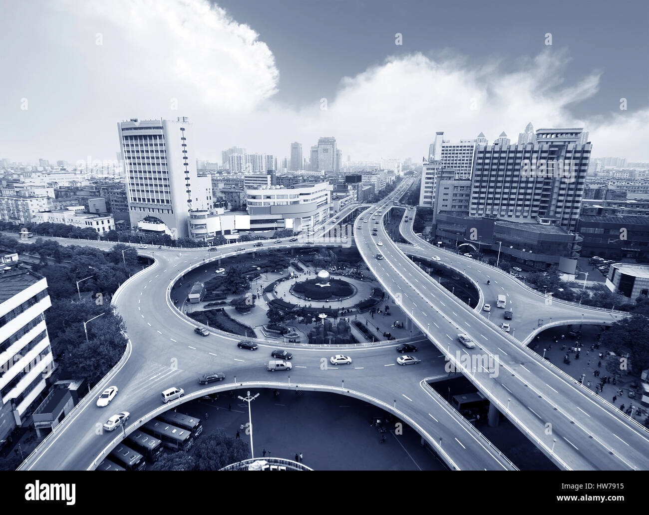 Aerial view of the Stack Interchange Stock Photo - Alamy
