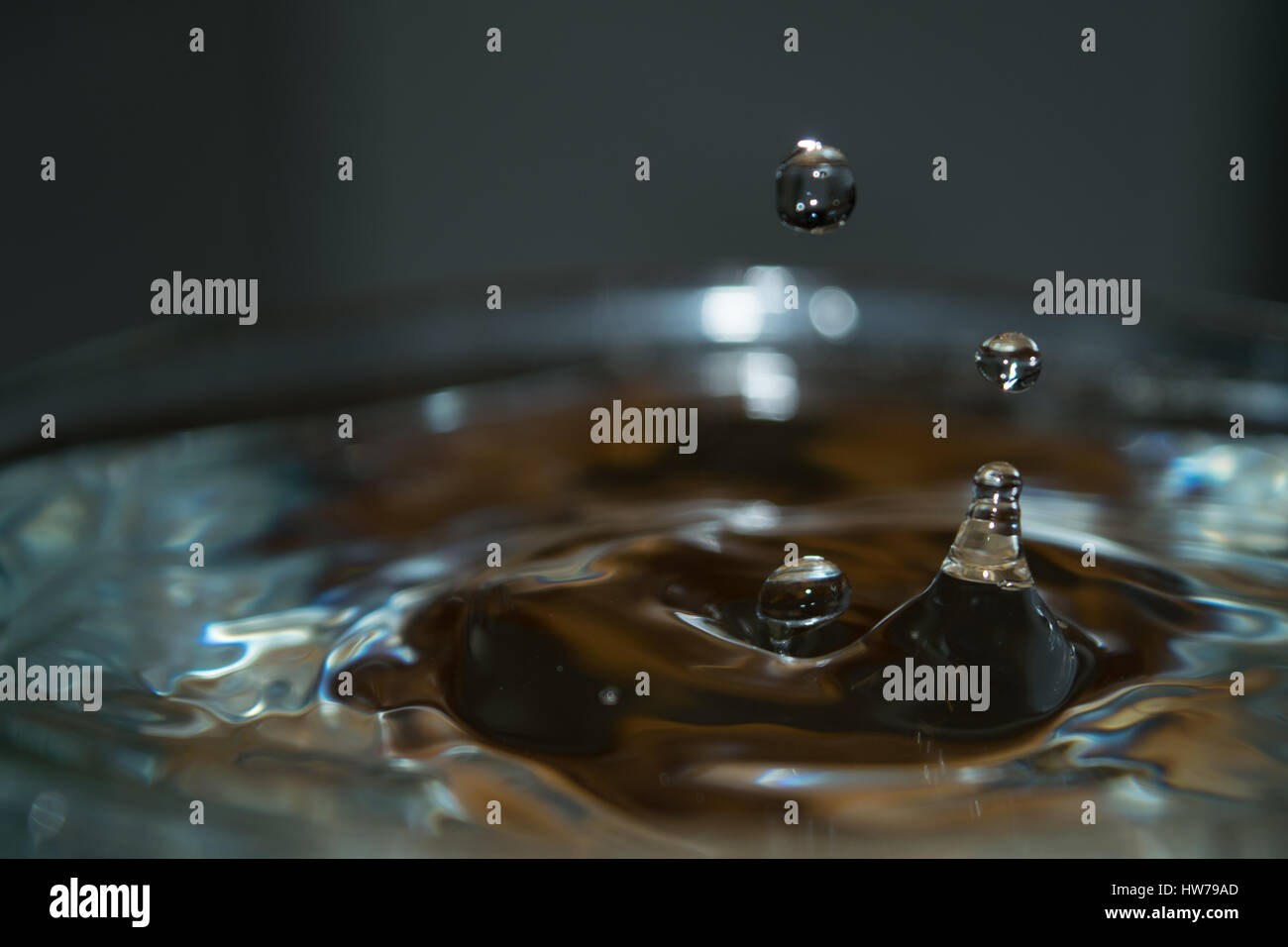 Brown Water Droplet Stock Photo - Alamy