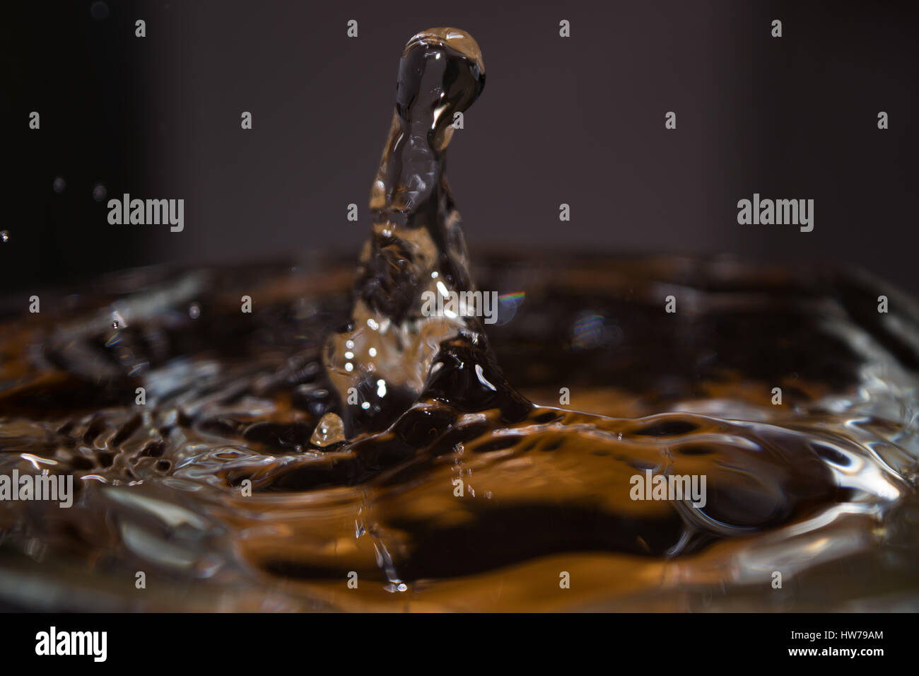 Brown Water Droplet Stock Photo - Alamy