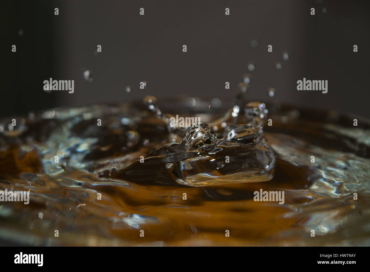 Brown Water Droplet Stock Photo - Alamy