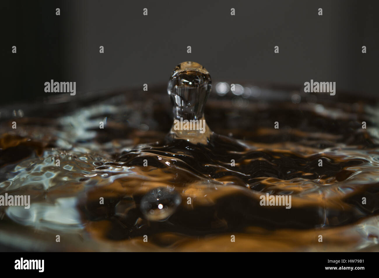 Brown Water Droplet Stock Photo - Alamy