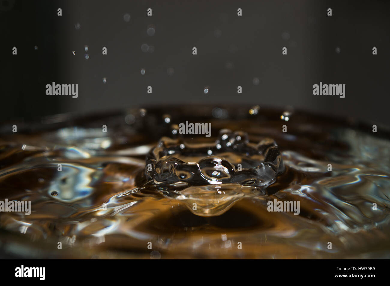 Brown Water Droplet Stock Photo - Alamy