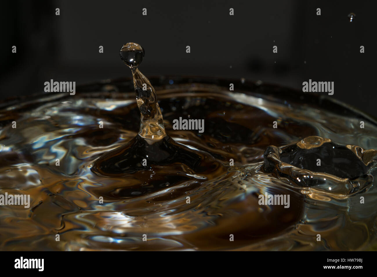 Brown Water Droplet Stock Photo - Alamy
