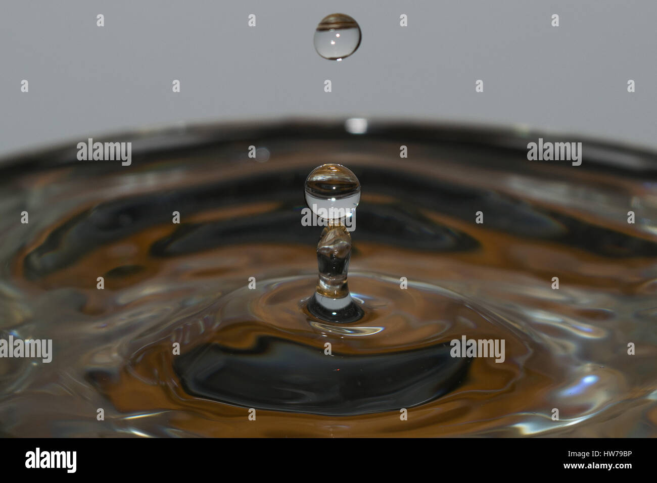 Brown Water Droplet Stock Photo - Alamy