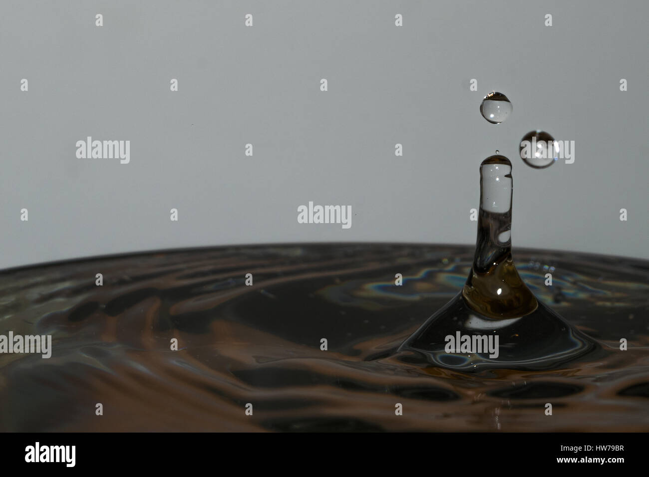 Brown Water Droplet Stock Photo - Alamy