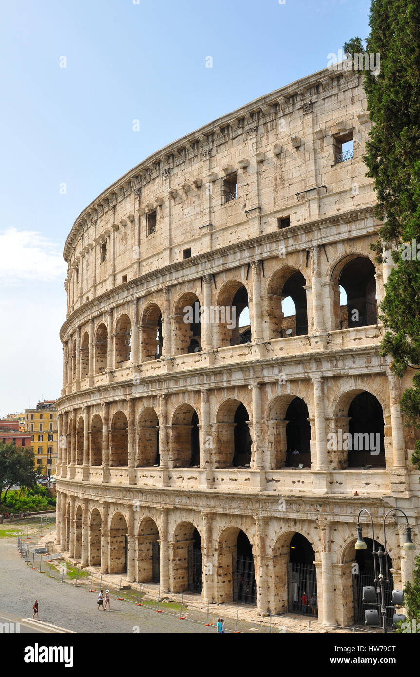 Architectural detail of the Colosseum in Rome, Italy Stock Photo - Alamy