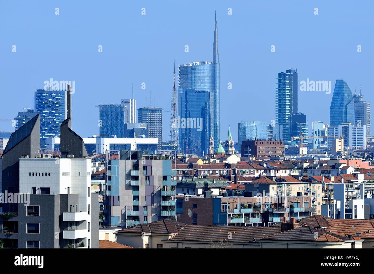 Milan new skyscrapers panorama Stock Photo - Alamy