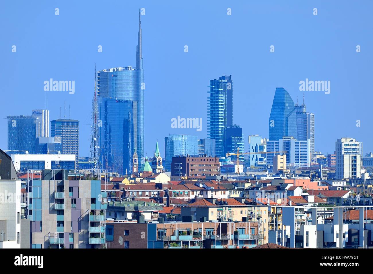 Milan new skyscrapers panorama Stock Photo - Alamy