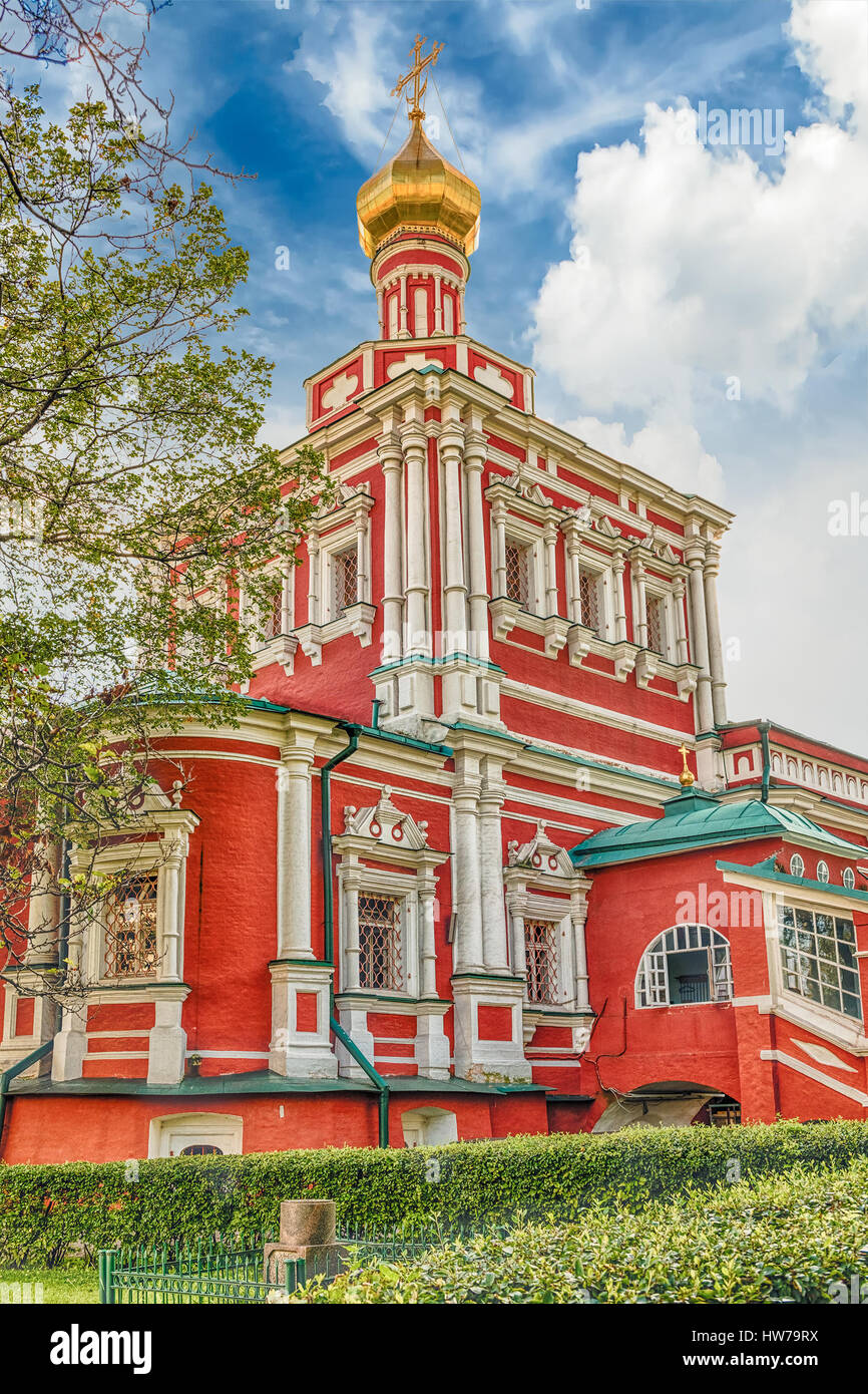 Orthodox church inside Novodevichy convent, iconic landmark and ...