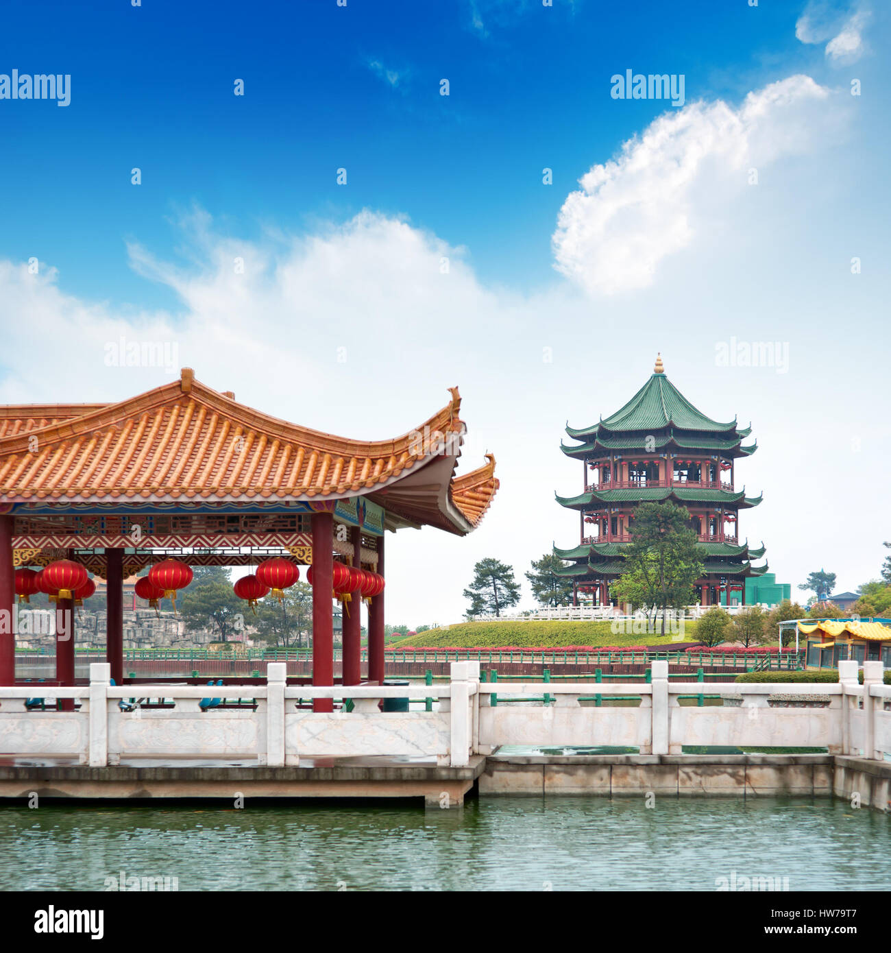 Chinese classical buildings, pagodas and pavilions Stock Photo - Alamy