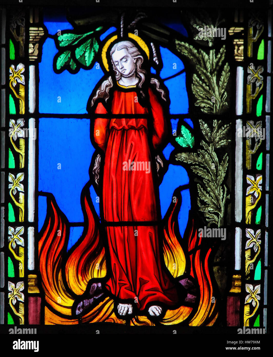 Stained Glass in the Church of Our Blessed Lady of the Sablon in ...