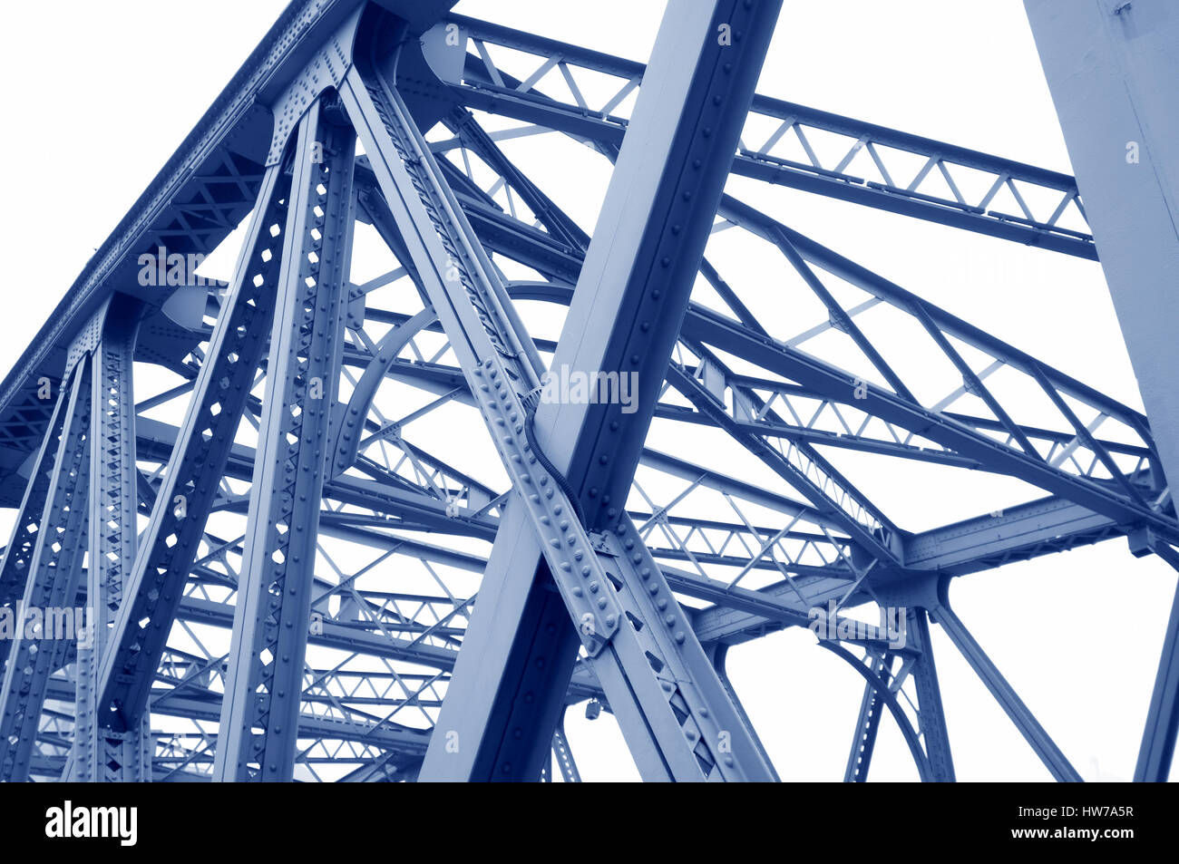 Support above the bridge, steel structure close-up Stock Photo - Alamy