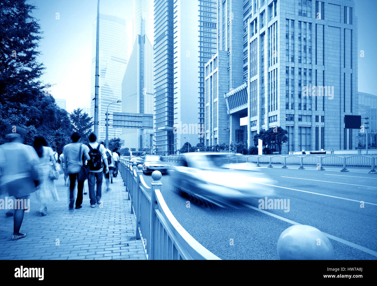 passenger walking on the walkway at shanghai china Stock Photo - Alamy