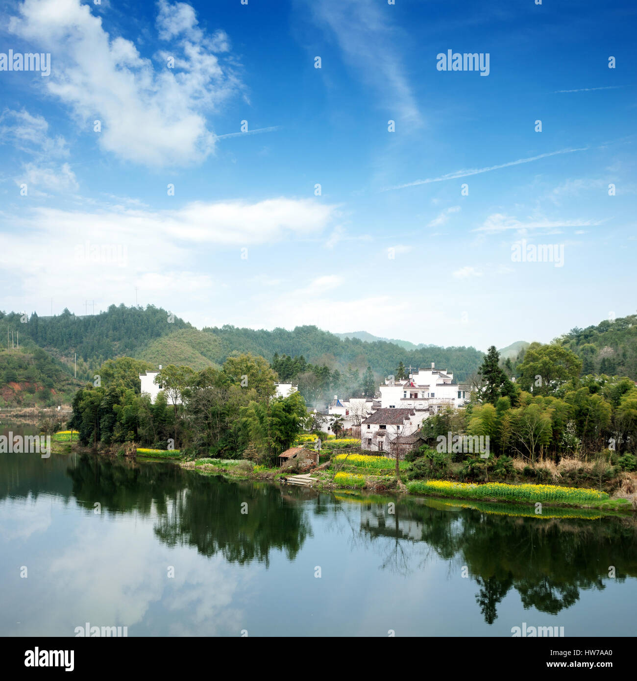 China Wuyuan, beautiful countryside spring Stock Photo - Alamy