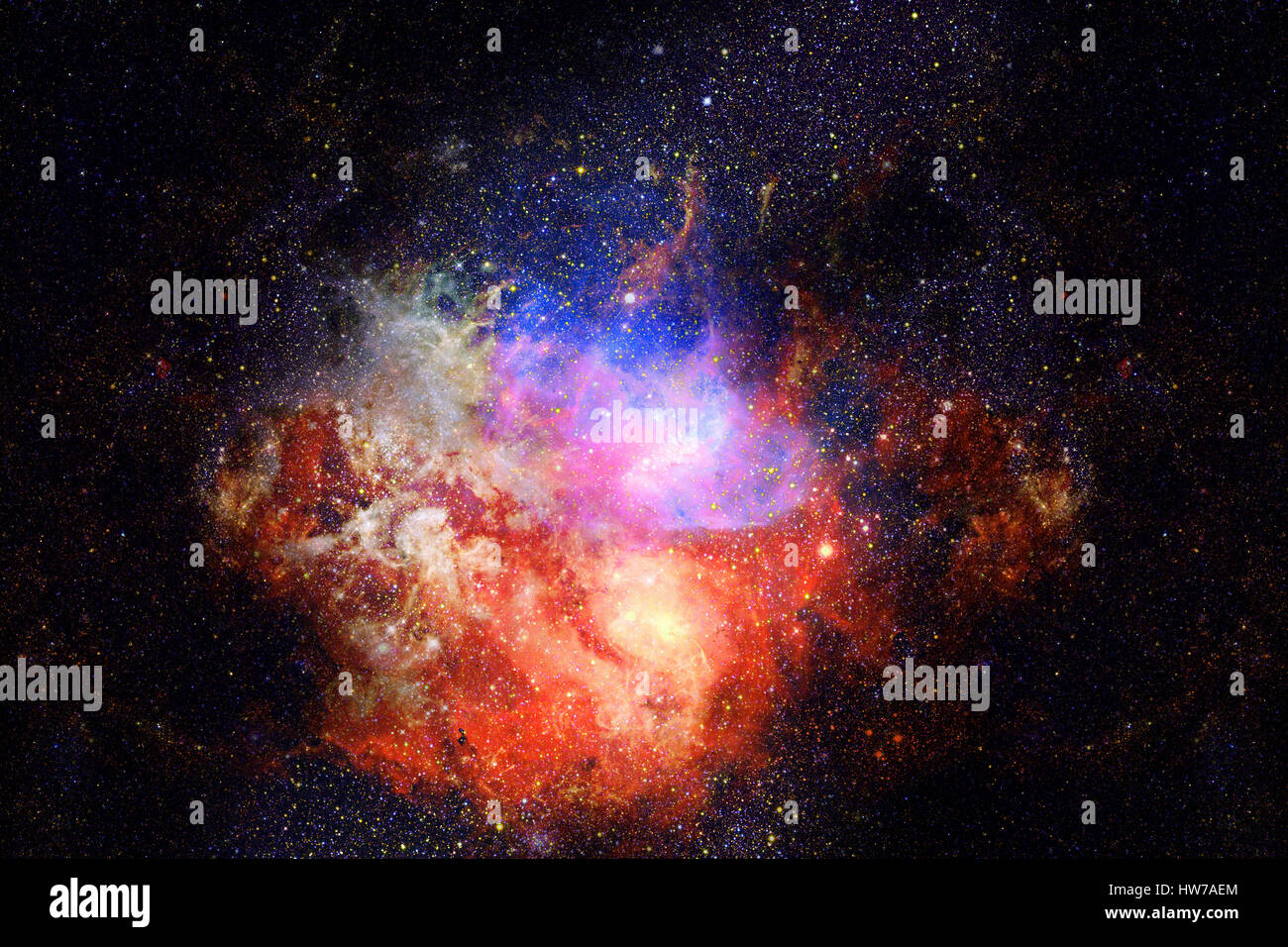 Nebula and galaxy in space. Elements of this image furnished by NASA ...