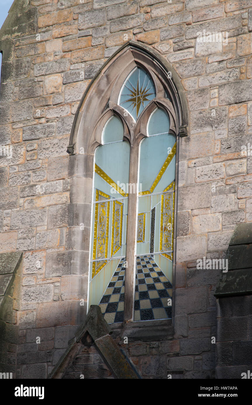 Stained glass window on the front of the Queens Gallery, bottom of the ...
