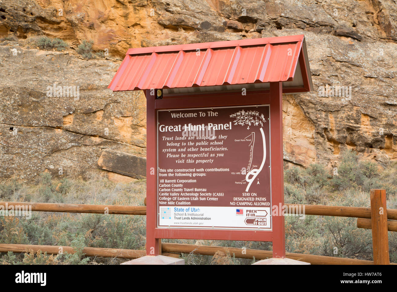 Great Hunt Panel kiosk, Nine Mile Canyon National Backcountry Byway ...
