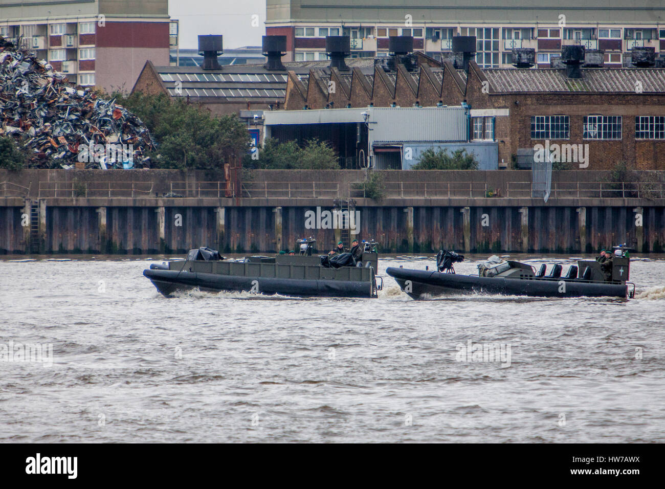 Amphibious assault ship HMS Ocean arrives in London as part of exercise ...