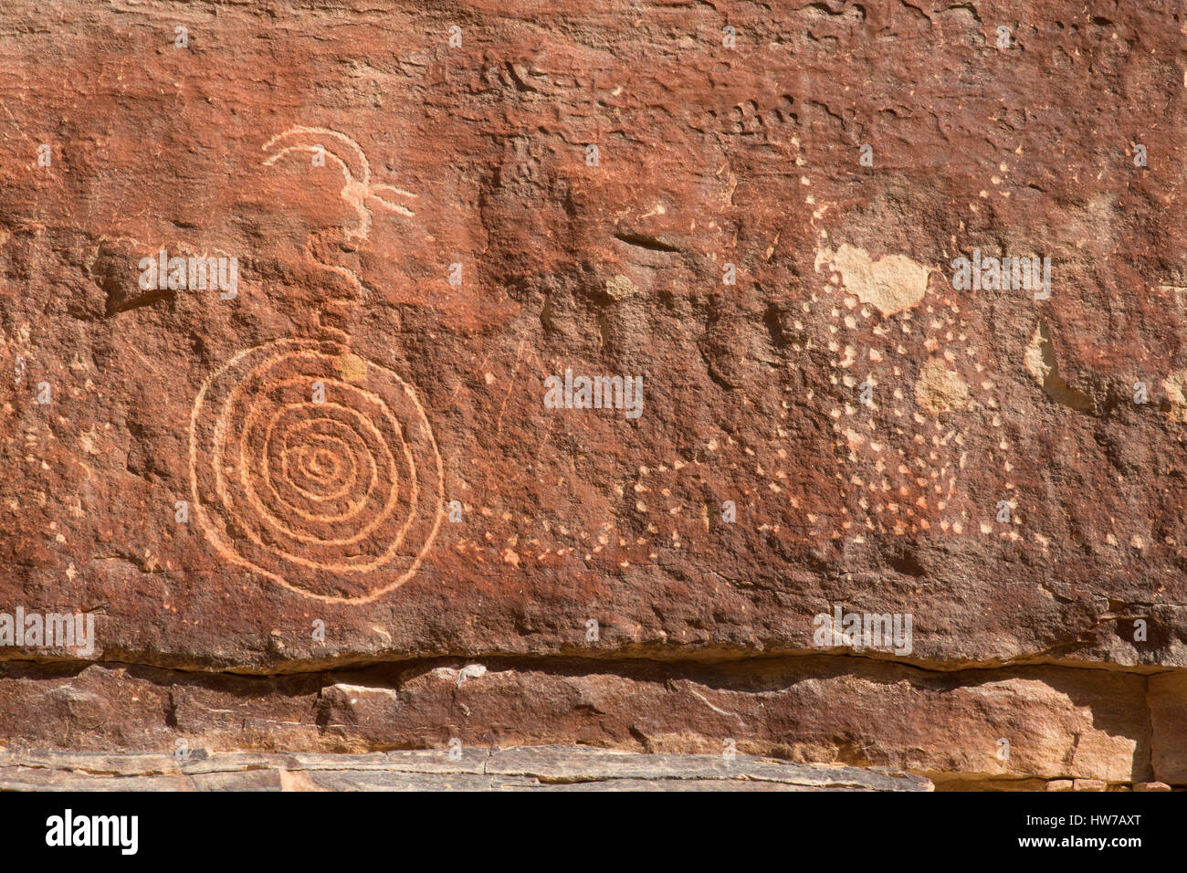 Petroglyphs, Nine Mile Canyon National Backcountry Byway, Utah Stock ...