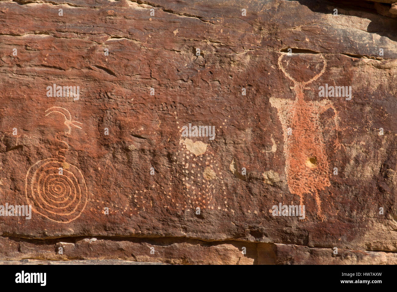 Petroglyphs, Nine Mile Canyon National Backcountry Byway, Utah Stock ...