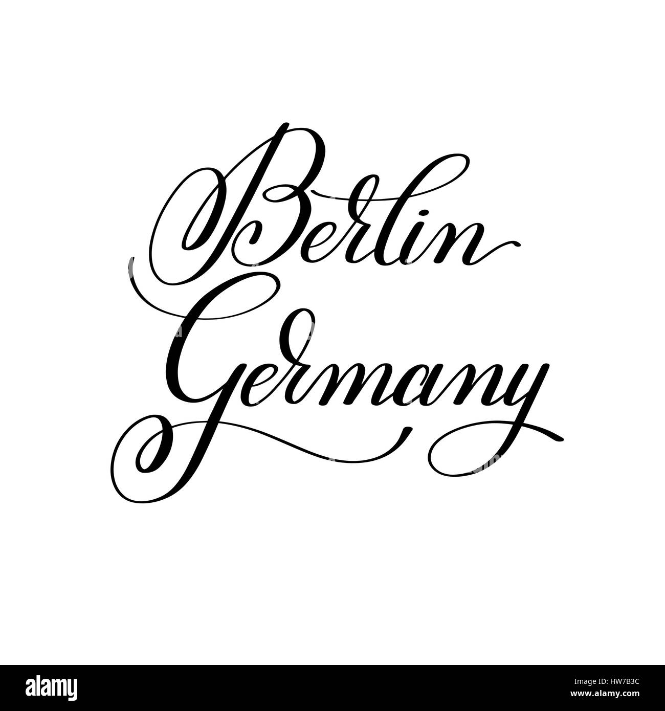 hand lettering the name of the European capital - Berlin Germany Stock ...