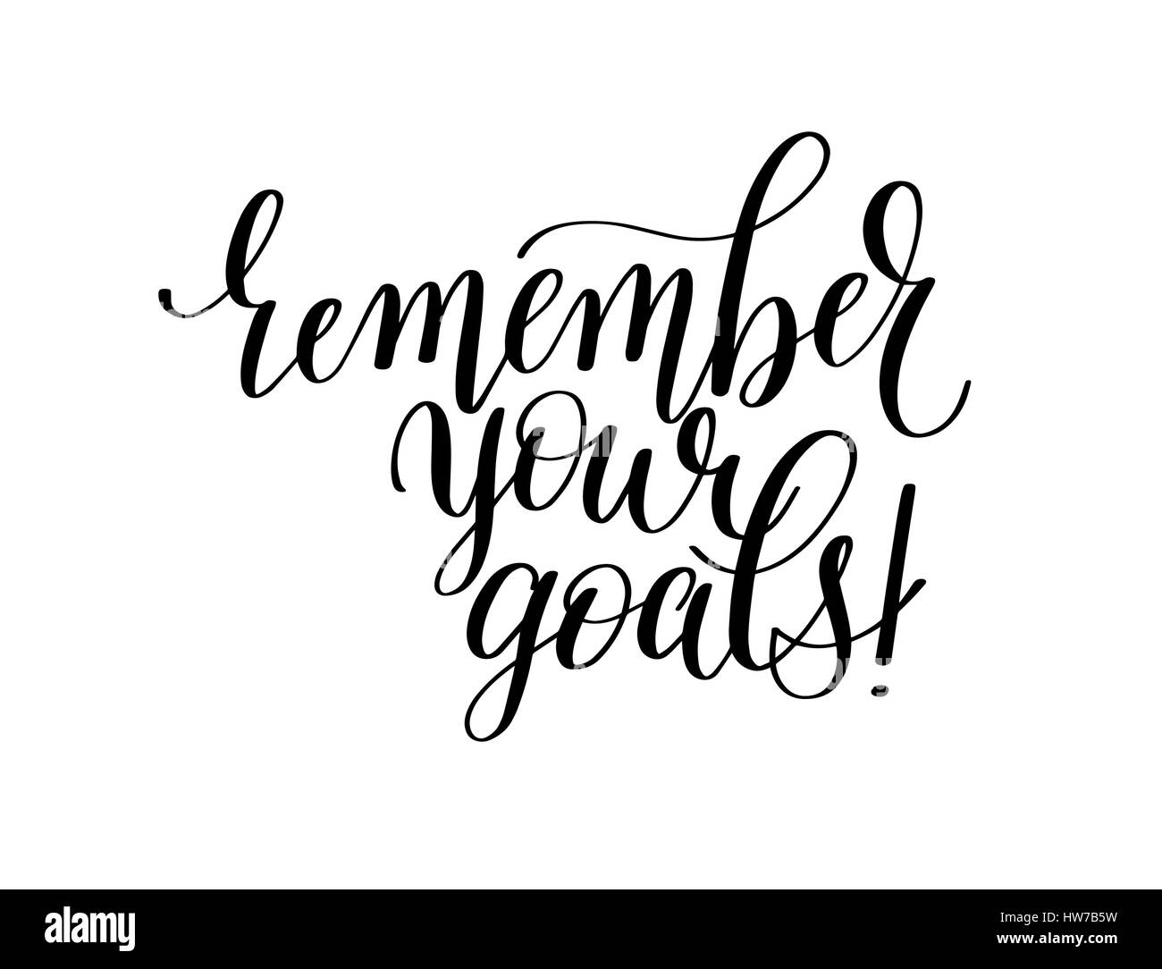 Remember your goals Stock Vector Images - Alamy