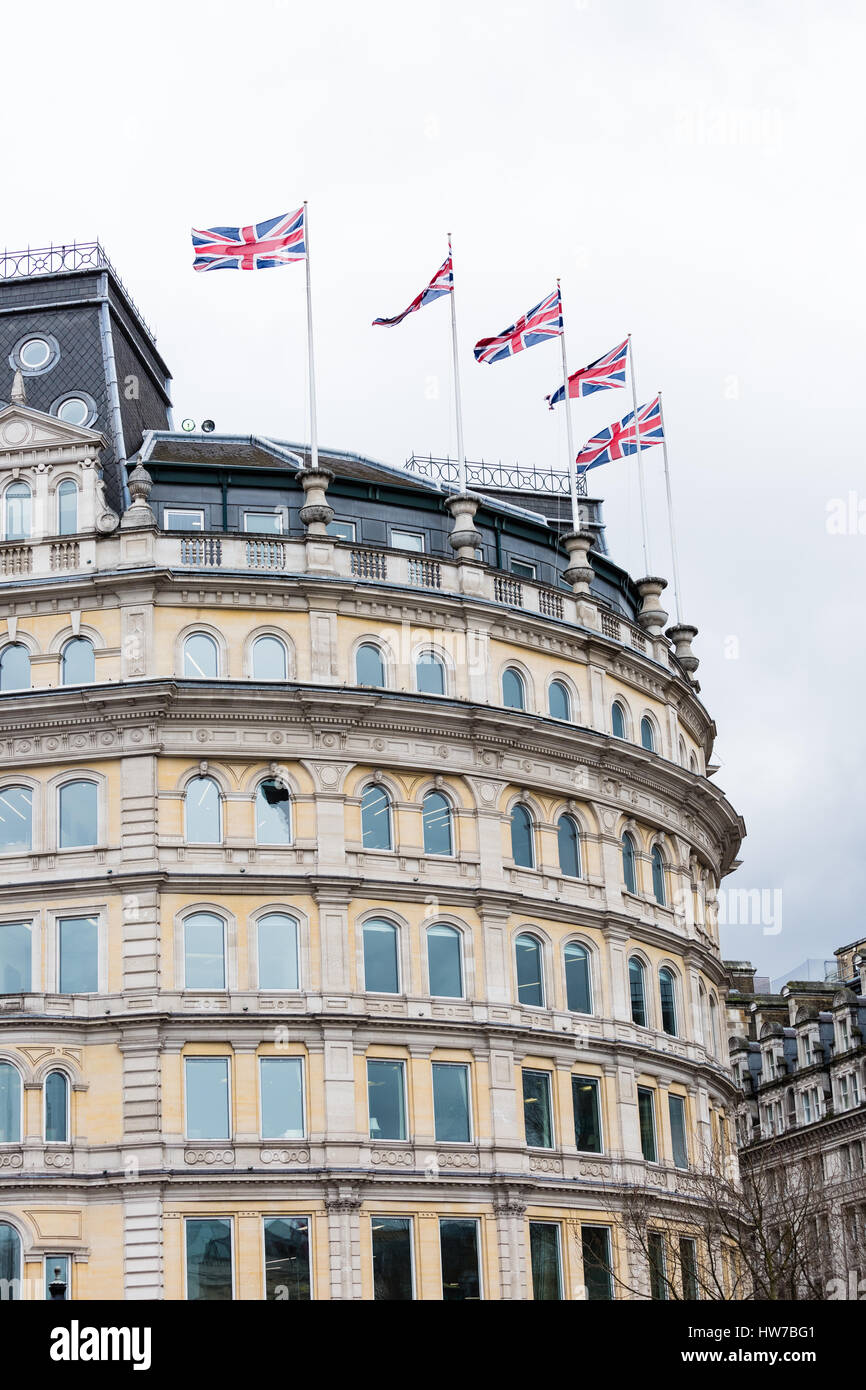 Front facade of a classical architecture style building in London Stock ...