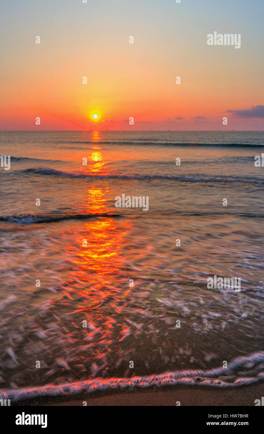 Beautiful sunrise over the sea Stock Photo - Alamy