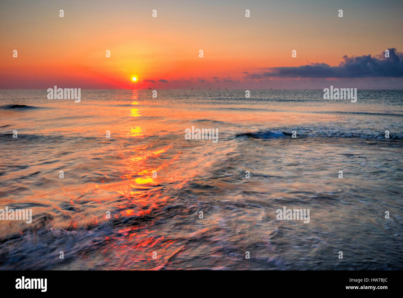 Beautiful sunrise over the sea Stock Photo - Alamy