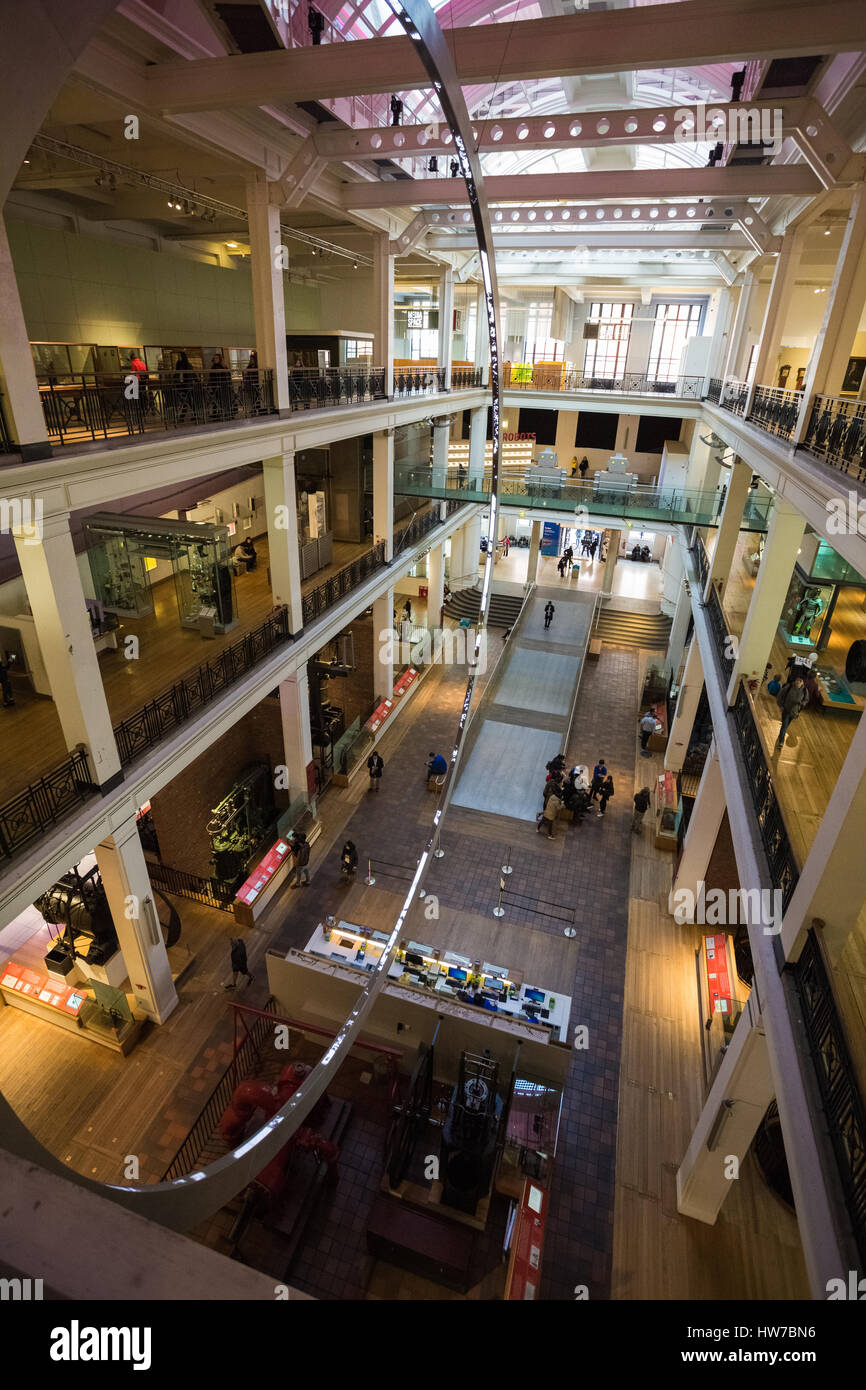 Interior photo of the science museum, gallery in London, England Stock ...