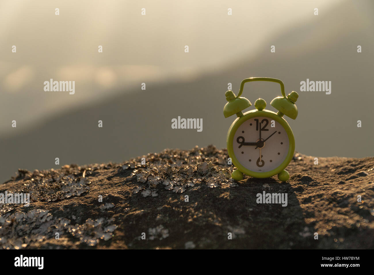 Vintage clock timer,Time for alert reminder concept,Daylight and ...