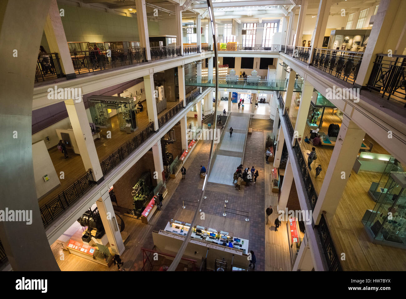 Interior photo of the science museum, gallery in London, England Stock ...