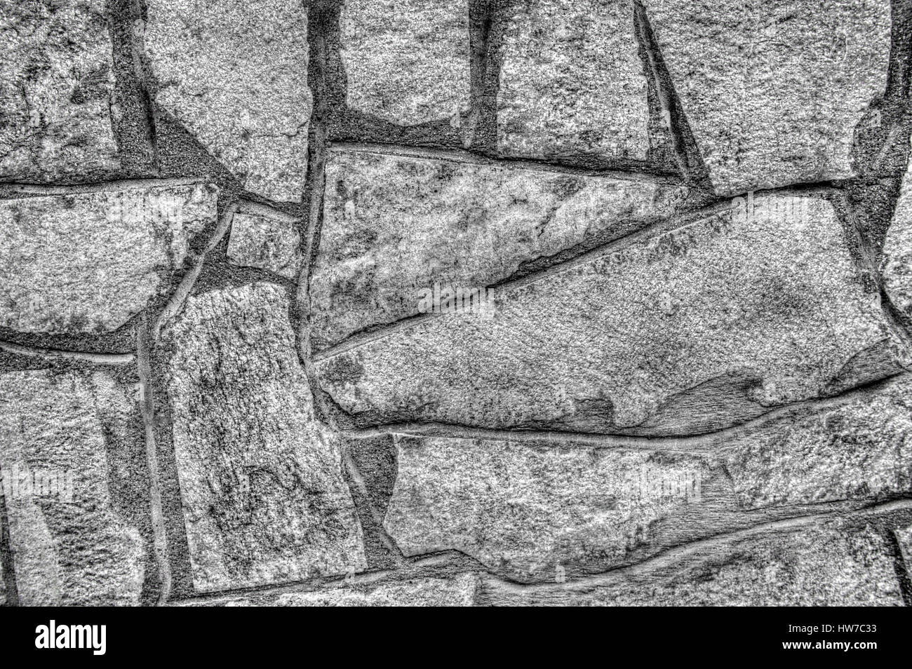 Stylish stone wall background in black and white Stock Photo - Alamy