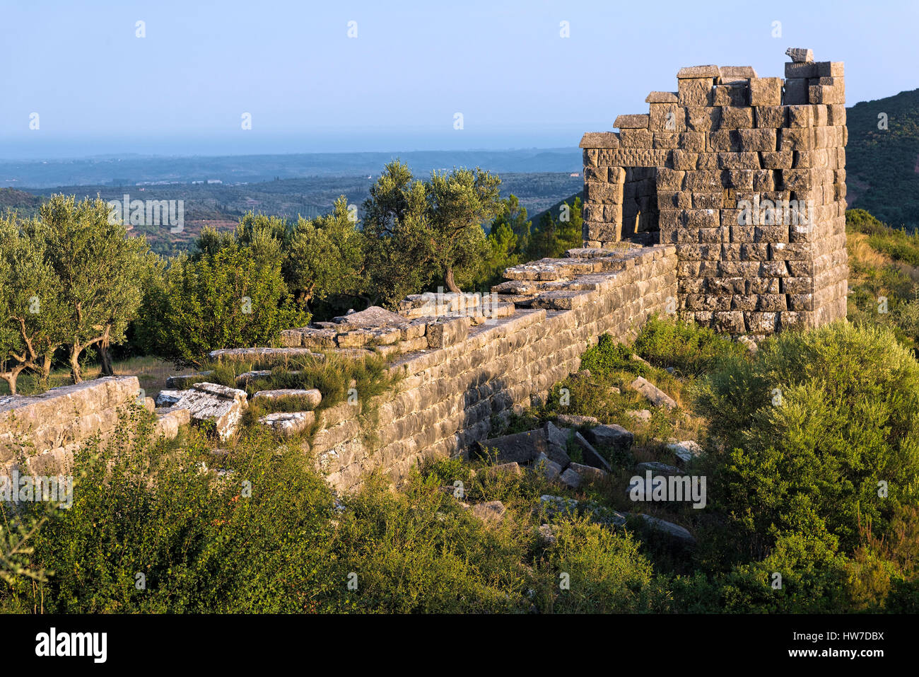 Part of the fortifications in the archaeological site of ancient ...