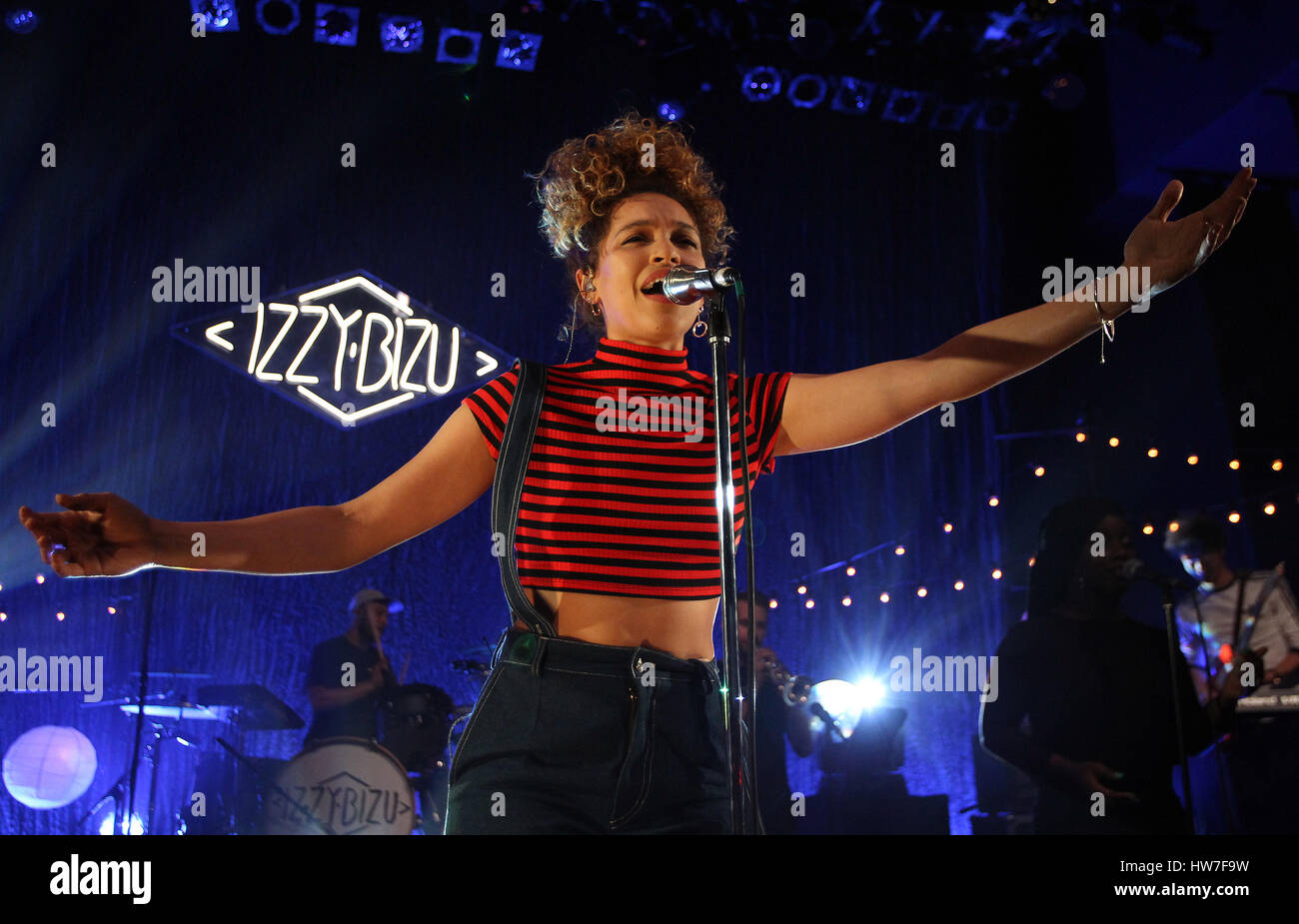 British singer Izzy Bizu performing at the O2 Shepherds Bush Empire ...