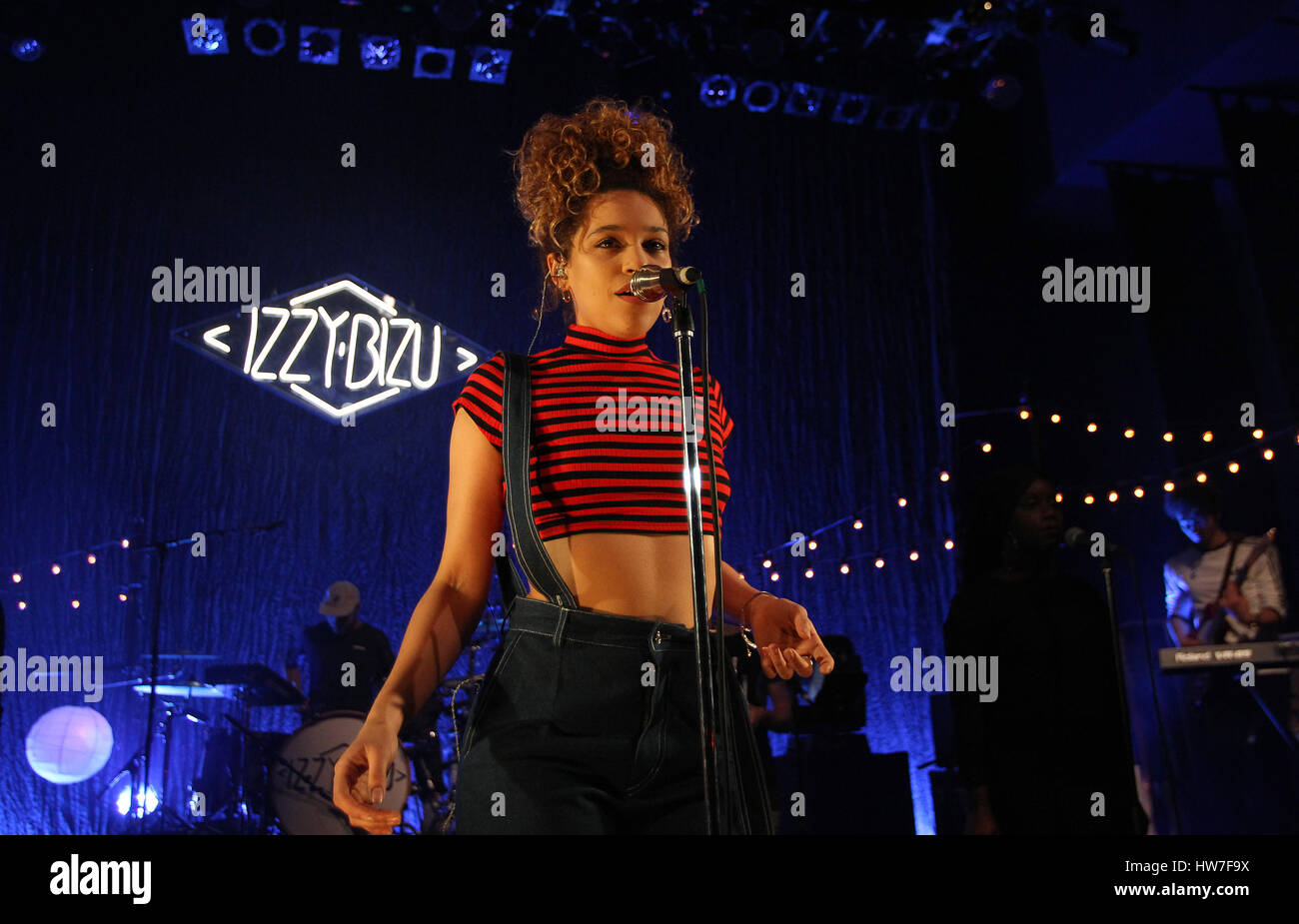 British singer Izzy Bizu performing at the O2 Shepherds Bush Empire ...