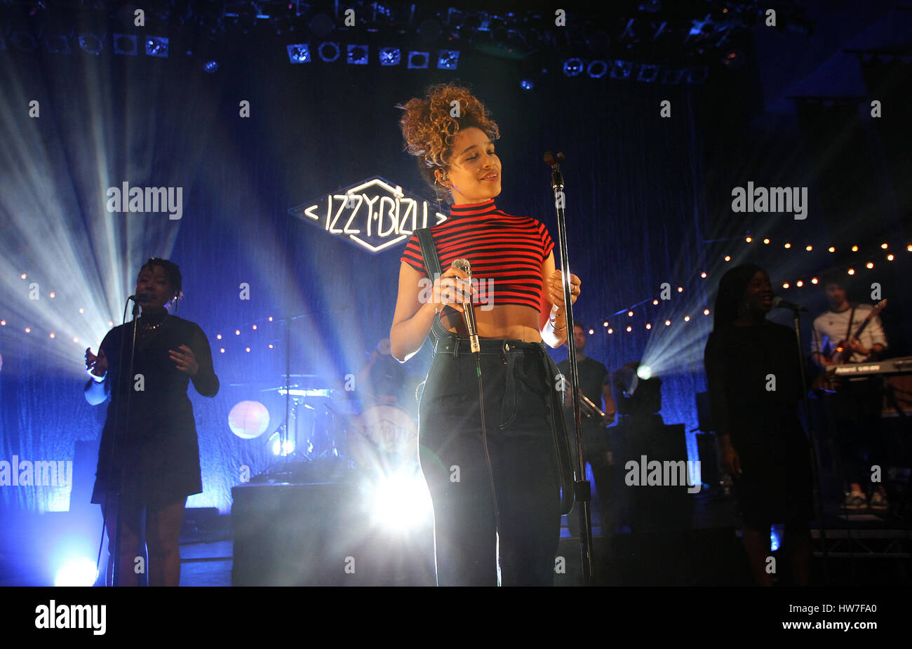 British singer Izzy Bizu performing at the O2 Shepherds Bush Empire ...