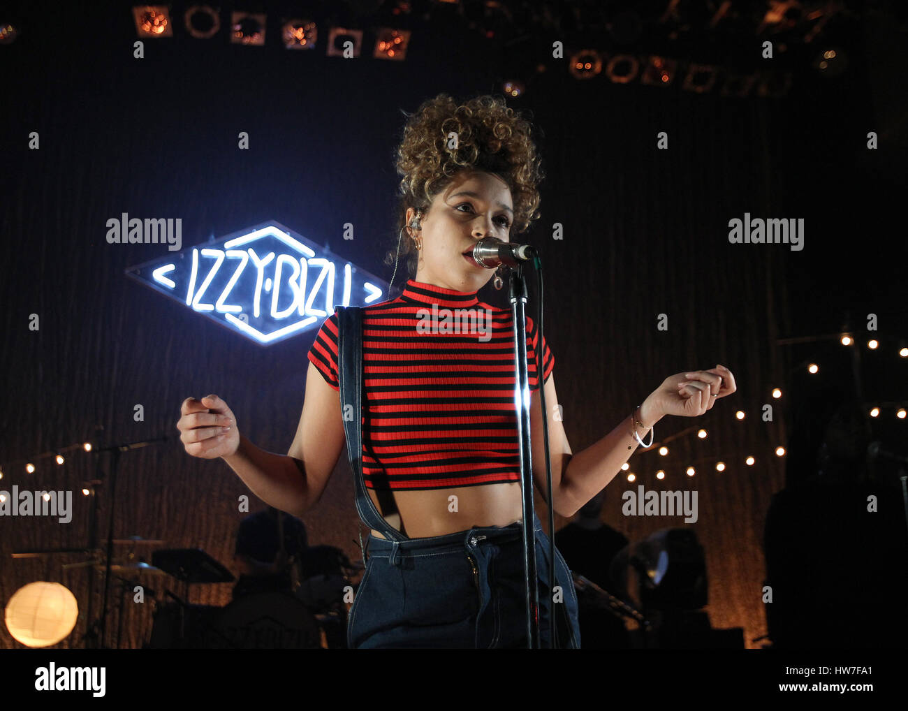 British singer Izzy Bizu performing at the O2 Shepherds Bush Empire ...