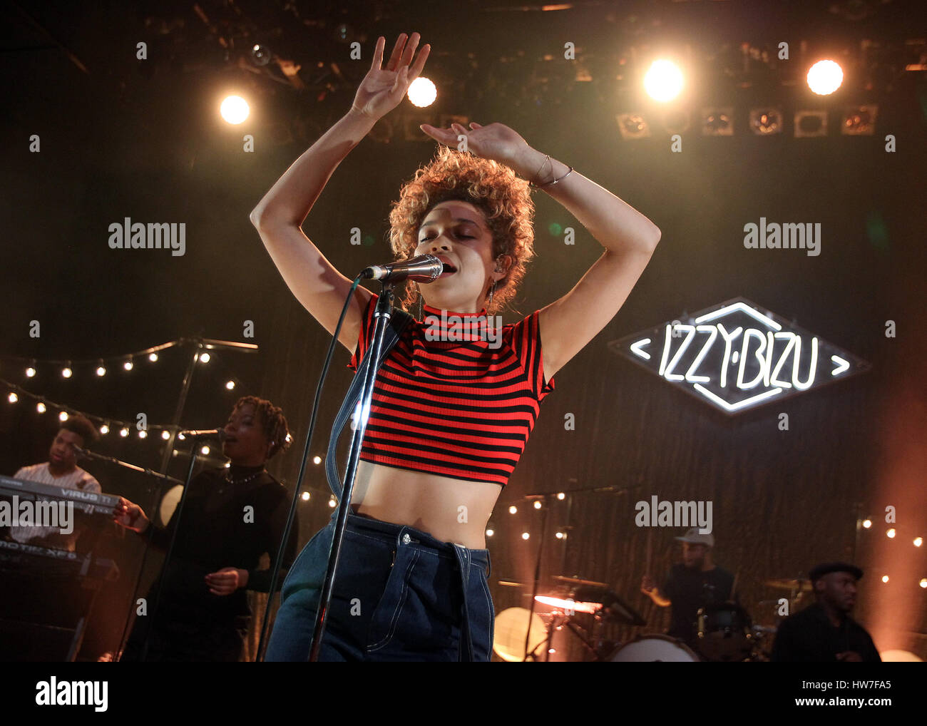 British singer Izzy Bizu performing at the O2 Shepherds Bush Empire ...